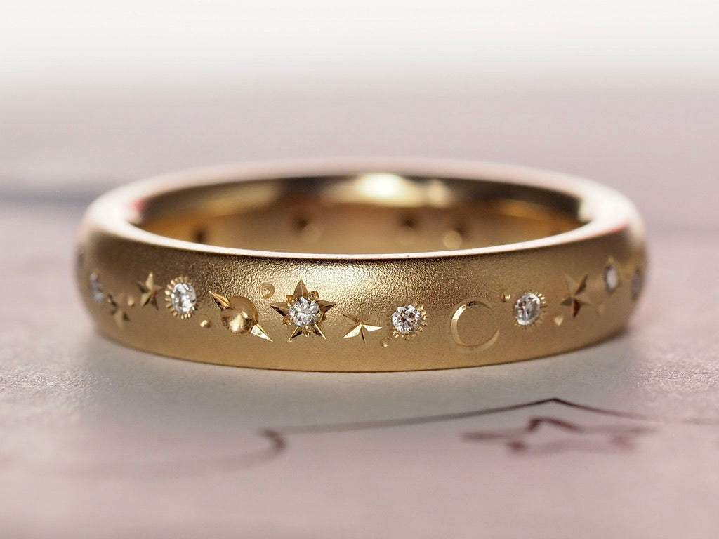 4mm Half Round Celestial Band - Pieces of Starr