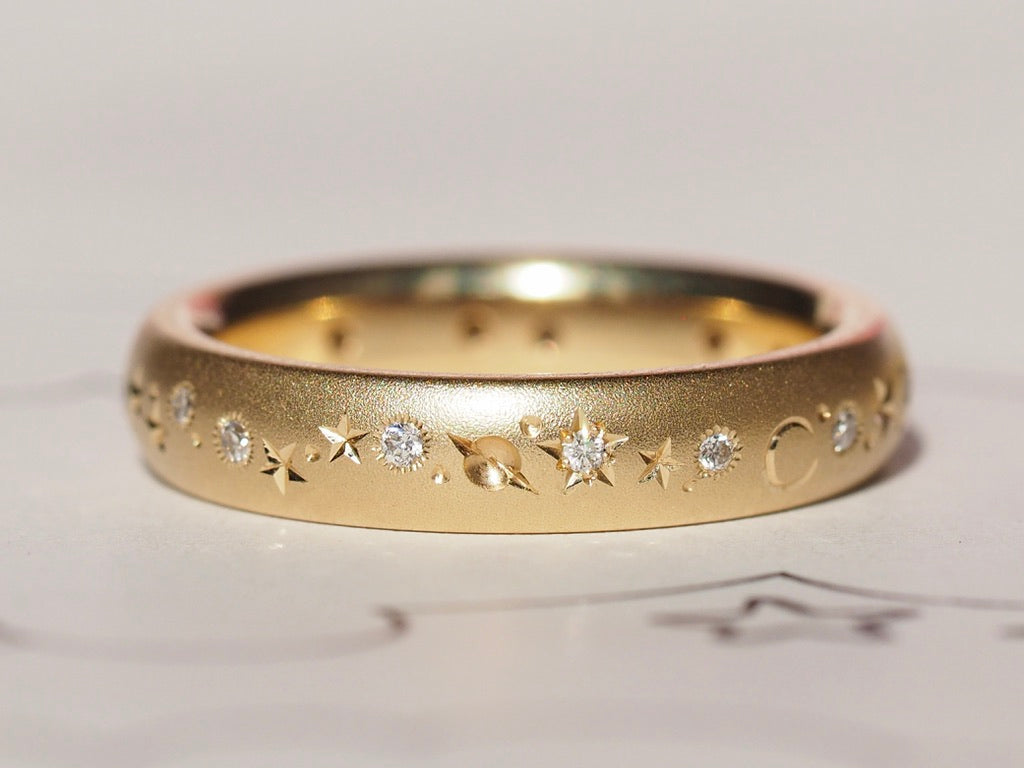 4mm Half Round Celestial Band - Pieces of Starr