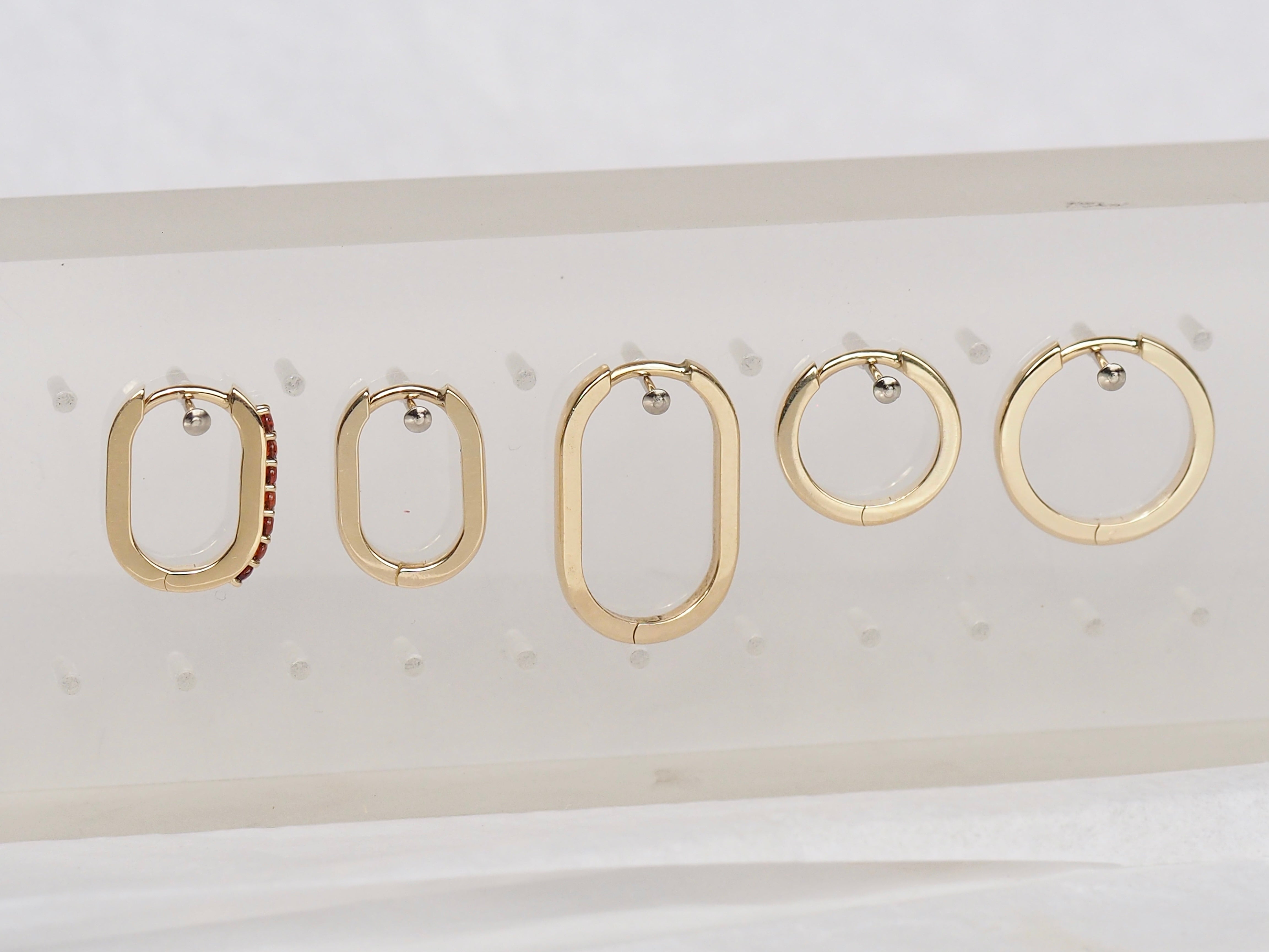 Oval Clicker Hoop Huggie – Pieces of Starr